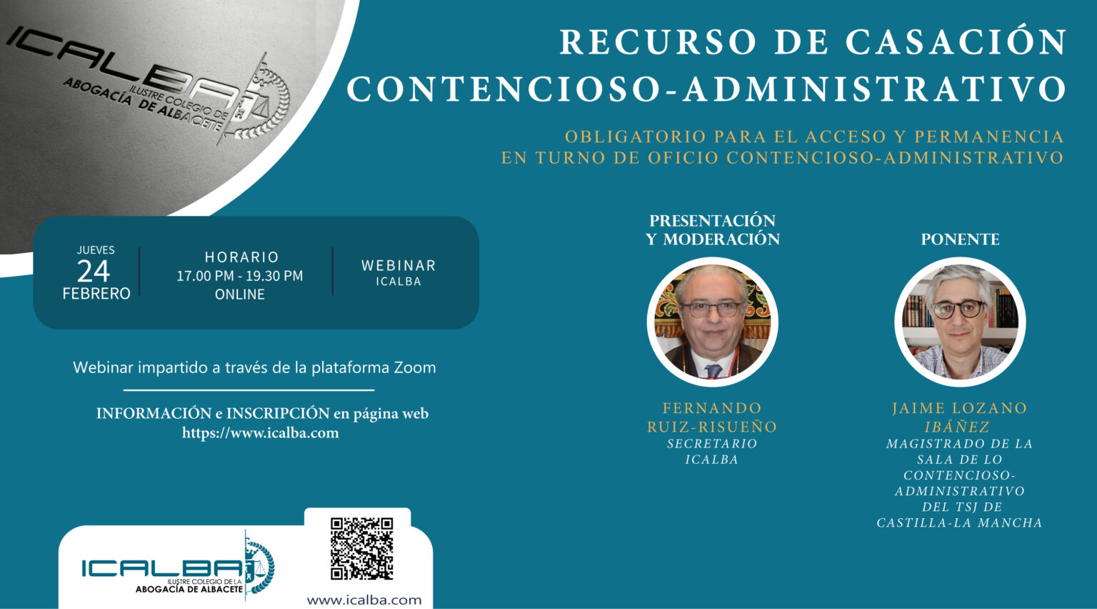 Nueva jornada formativa ICALBA “Recurso de casación Contencioso ... Nueva jornada formativa ICALBA “Recurso de casación Contencioso ...